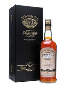 Buy Bowmore 25 Year Old / Brown Label Gold Trim Islay Whisky Single ...